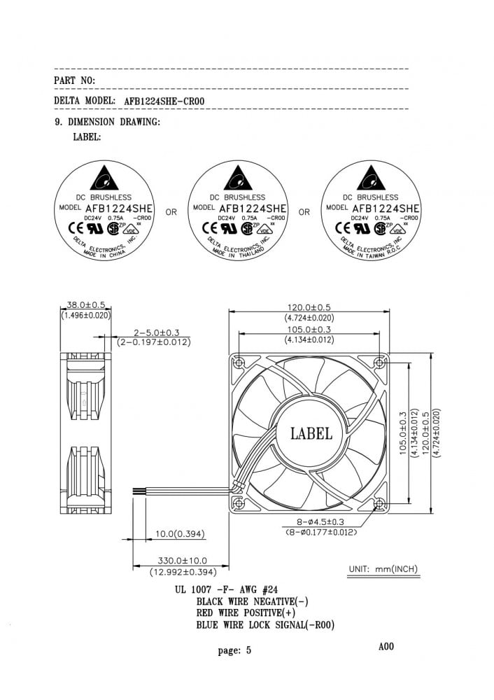 AFB1224SHE-CR00 specification page 5