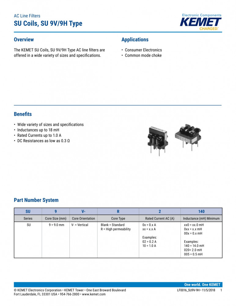 SU9 series technical document page 1