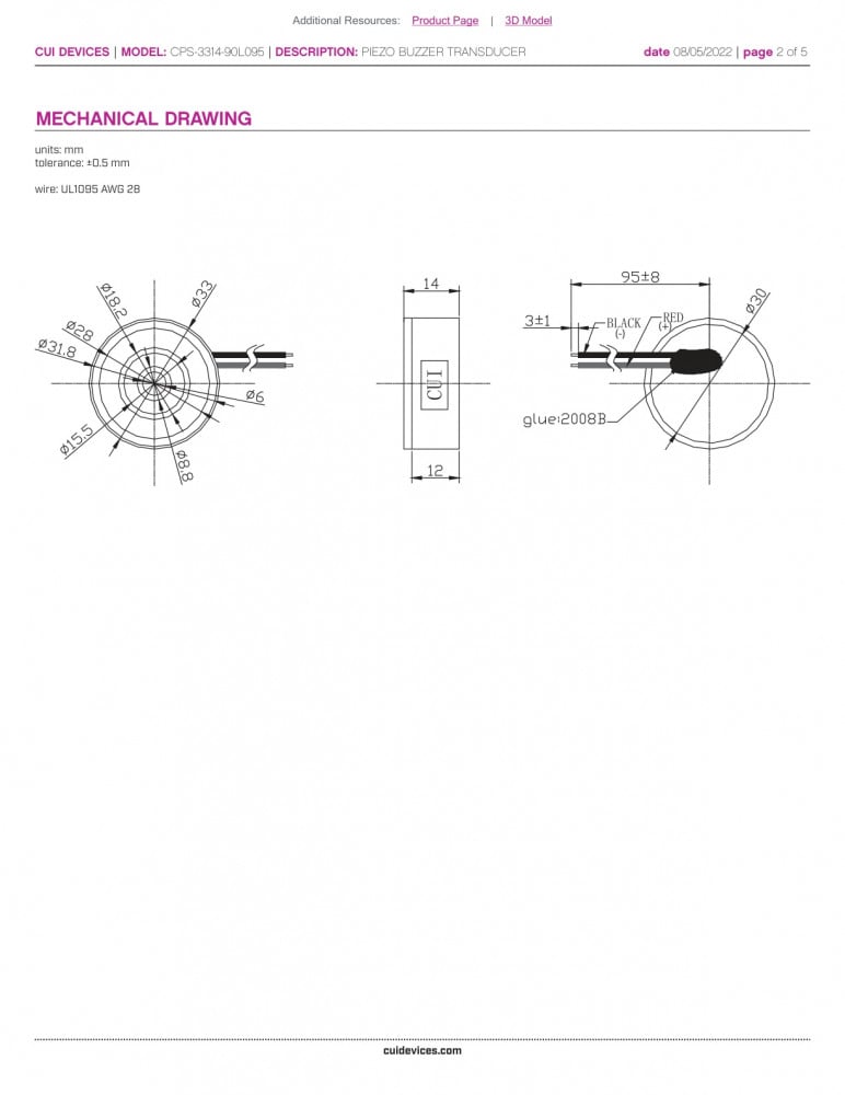 CPS-3314-90L095 datasheet page 2