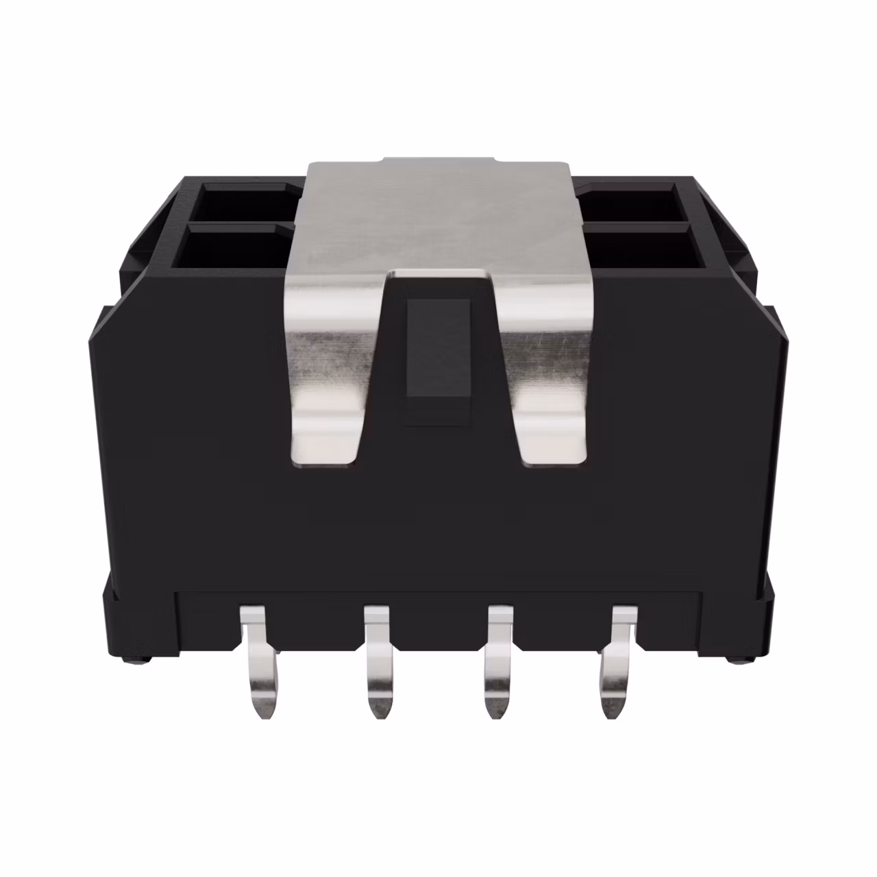 Micro-Fit 3.0 Vertical Header, 3.00mm Pitch, Dual Row, 8 Circuits, with PCB Polarizing Peg, 0.38µm Gold Plating, Glow-Wire Capable, Black, Tape and Reel, with Pick and Place Cap for sale