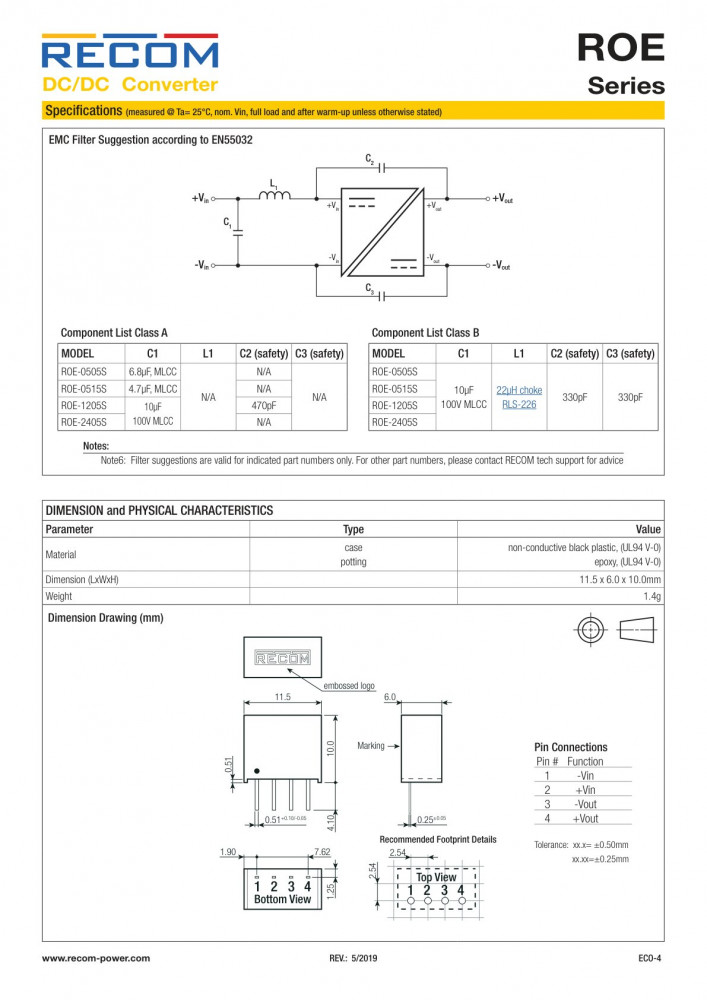 ROE-1205S datasheet page 4