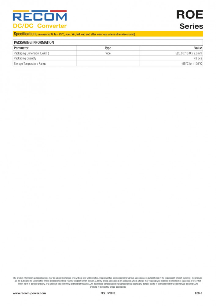 ROE-1205S datasheet page 5
