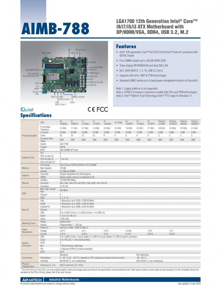 AIMB-788G2-00A1 technical document page 1