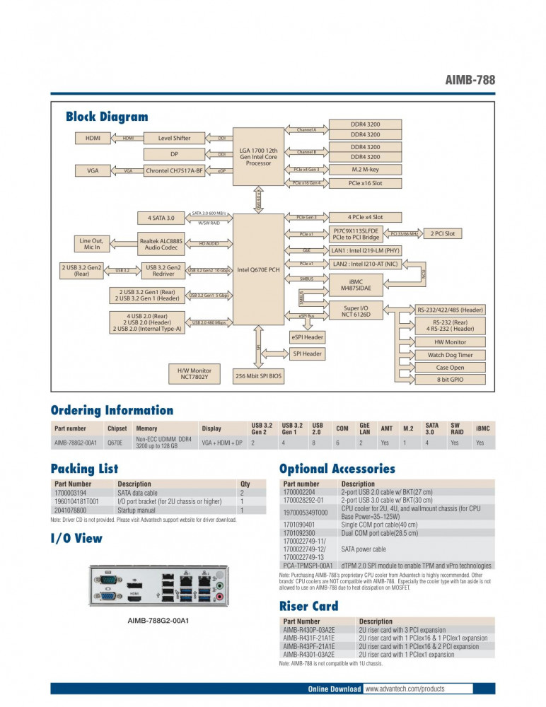 AIMB-788G2-00A1 technical document page 2