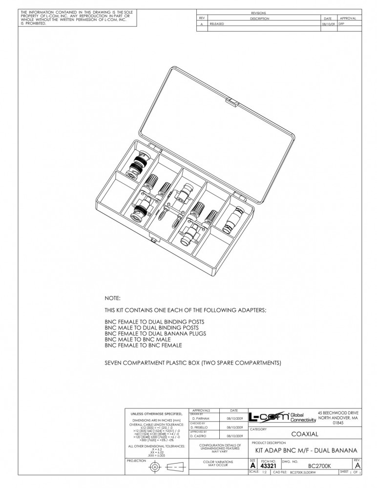L-com BC2700K technical drawing