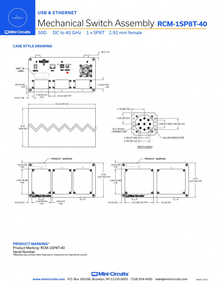 RCM-1SP8T-40 technical document page 7