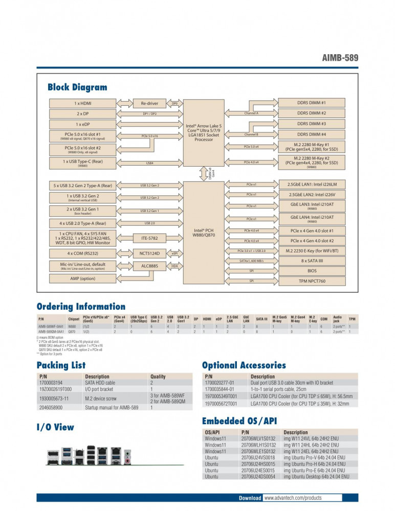 AIMB-589 product documentation page 2