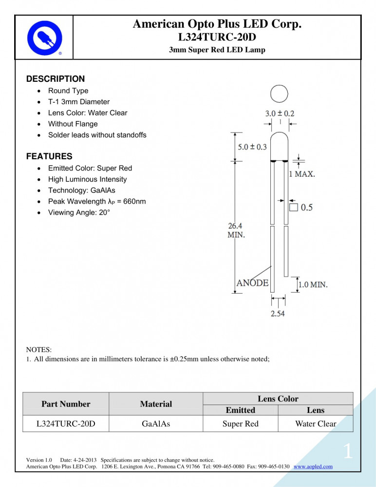 L324TURC-20D datasheet page 1