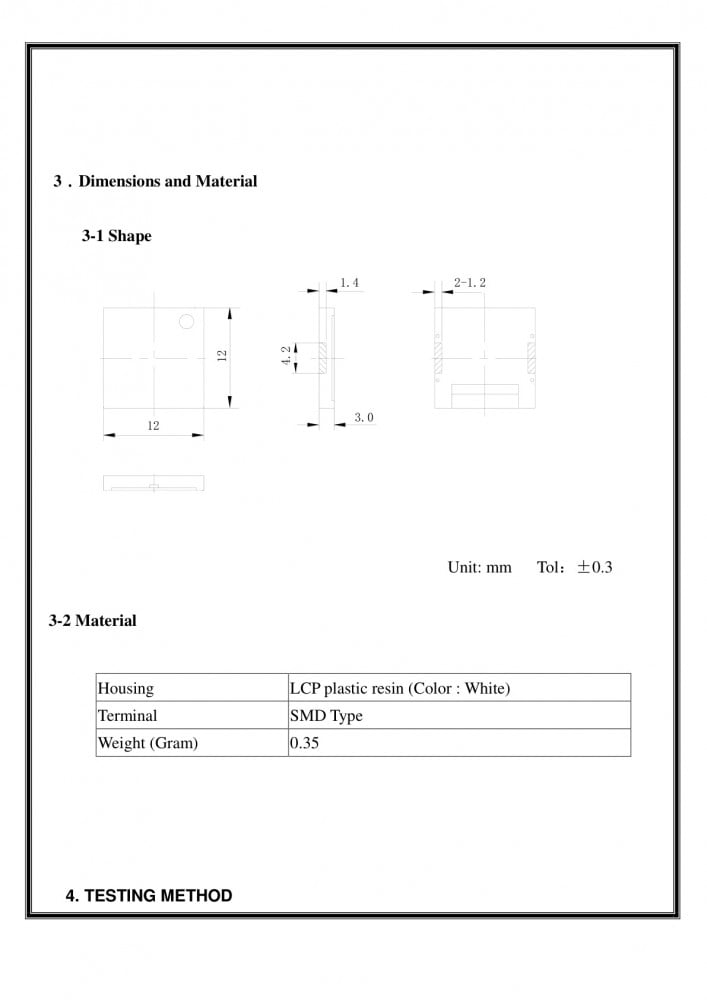 KLJ-1230 specification sheet page 3