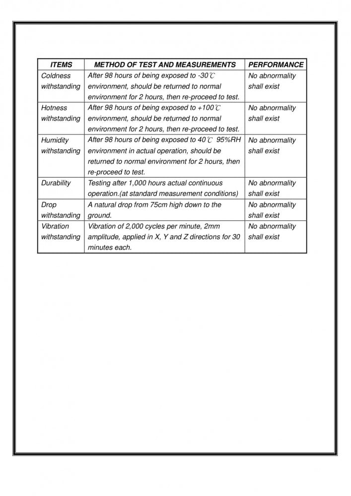 KLJ-1230 specification sheet page 5