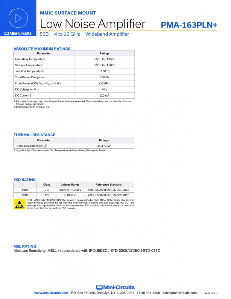 PMA-163PLN+ datasheet page 7