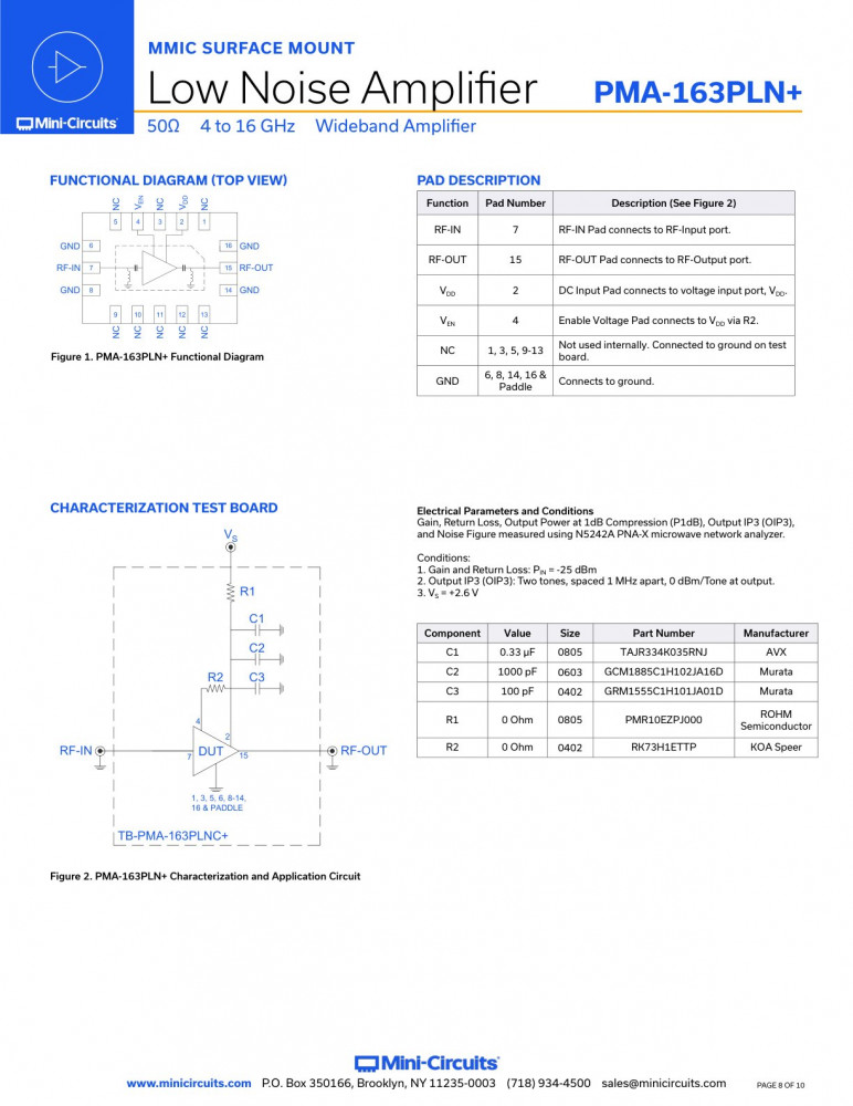 PMA-163PLN+ datasheet page 8