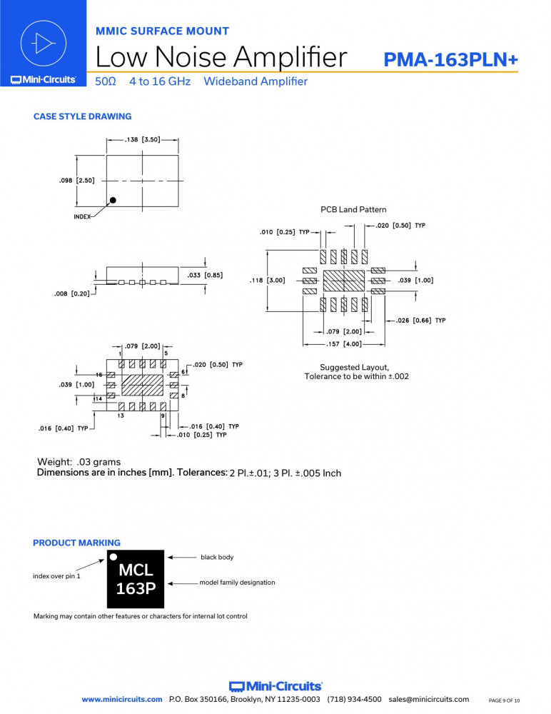 PMA-163PLN+ datasheet page 9