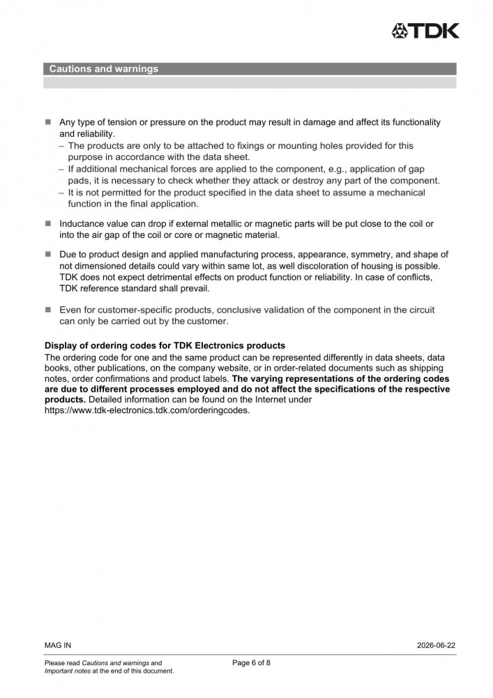 B82451L series datasheet page 6