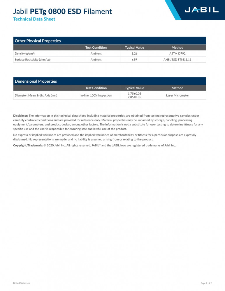 Technical document page 2 for product reference JA3D-C1001248