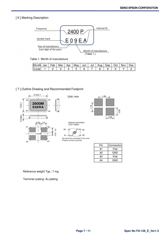 EPSON FA-128 datasheet page 7