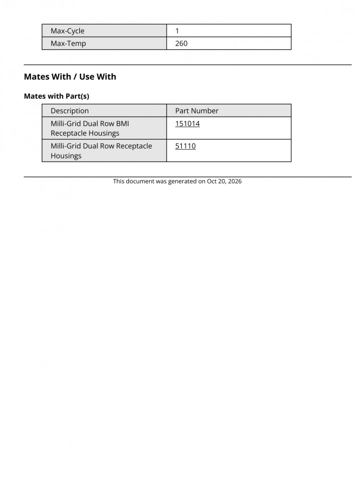 Molex Milli-Grid BMI product specification page 4