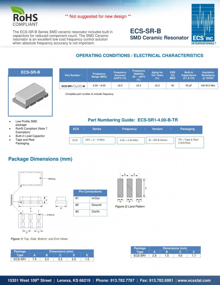 ECS-SR1-4.00-B-TR technical document