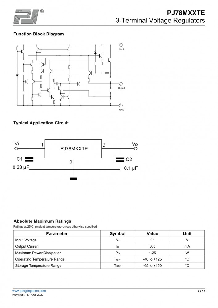 PJ78M15TE datasheet page 2