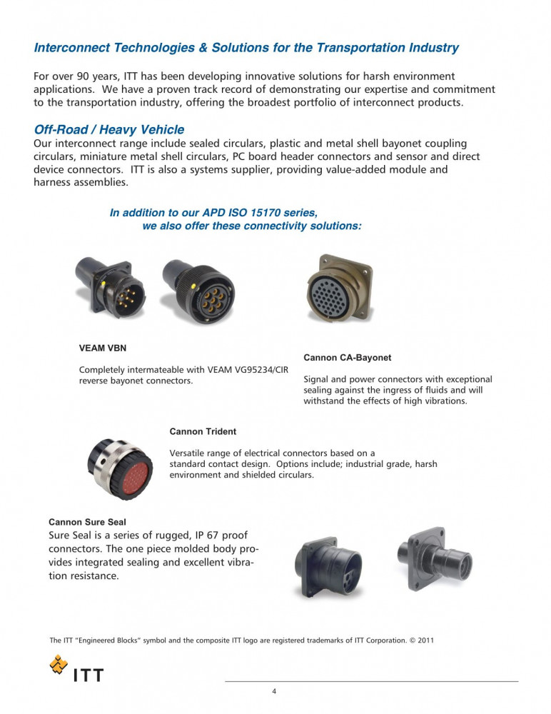 ITT CANNON APD technical document page 4