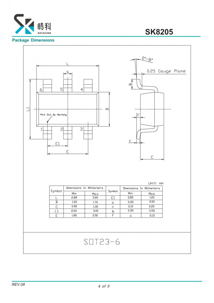 SK8205 datasheet page 4