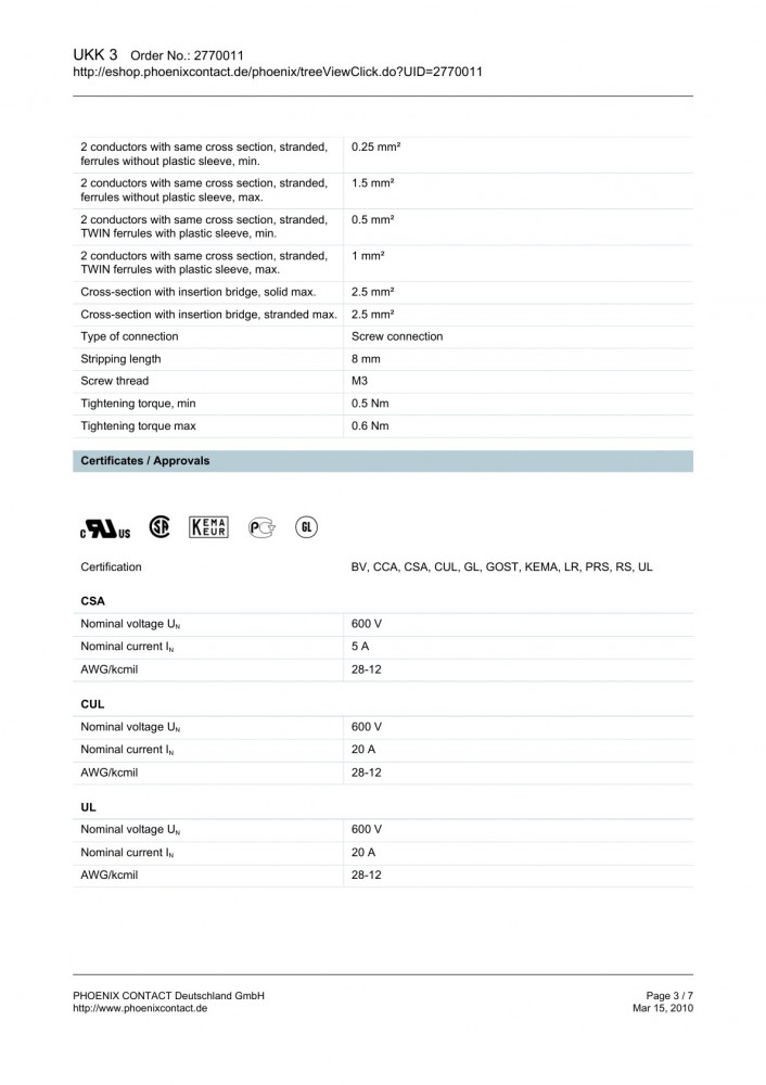 Phoenix Contact 2770011 catalog page 3