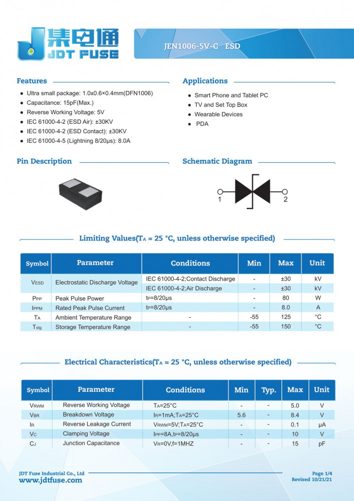 JEN1006-5V-C datasheet page 2