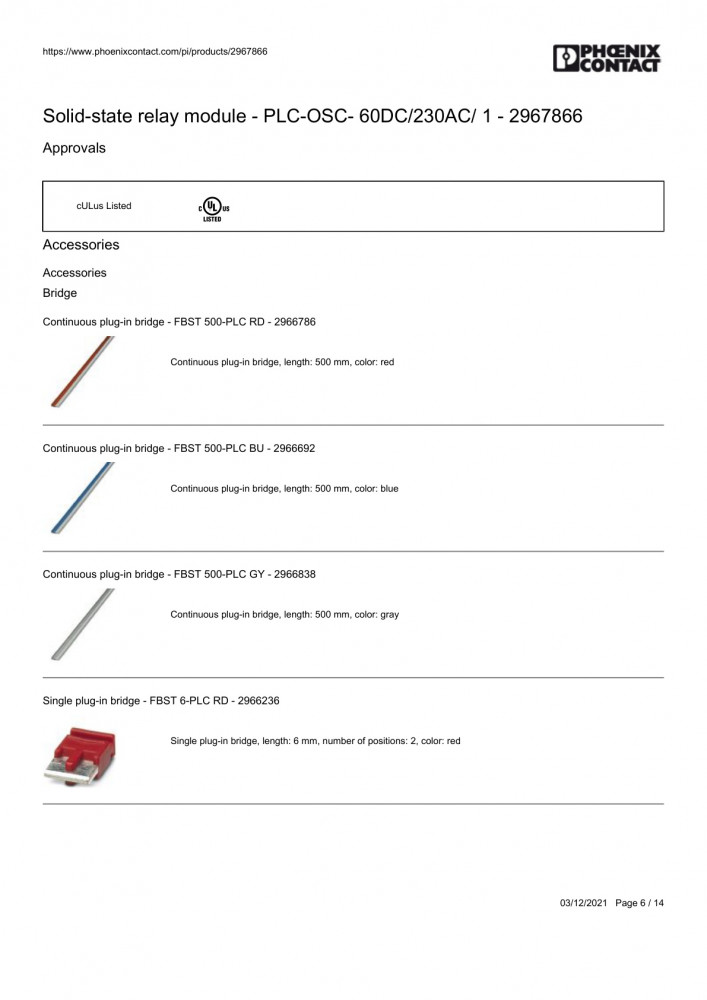 Phoenix Contact 2967866 technical document page 6