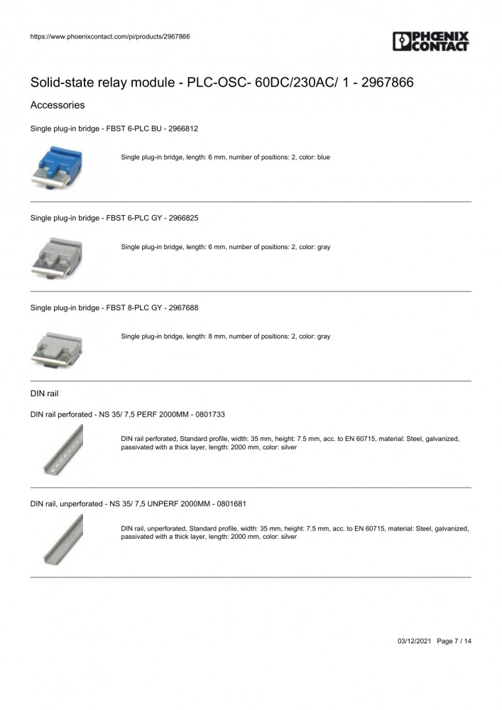 Phoenix Contact 2967866 technical document page 7