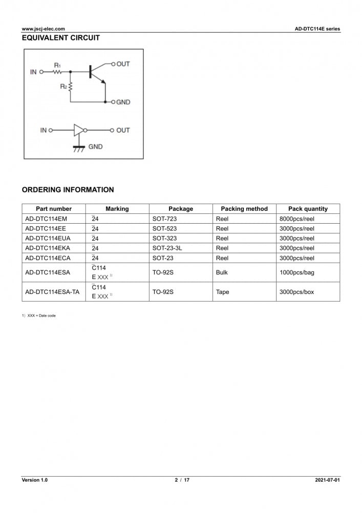 AD-DTC114EM datasheet page 2