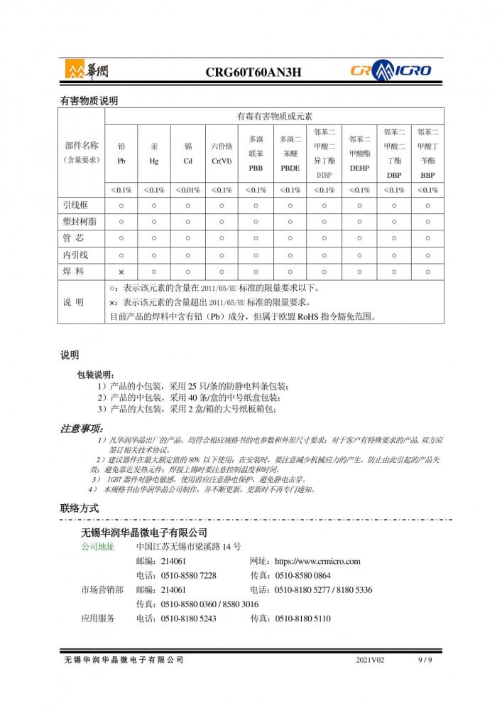 CRG60T60AN3H datasheet page 9