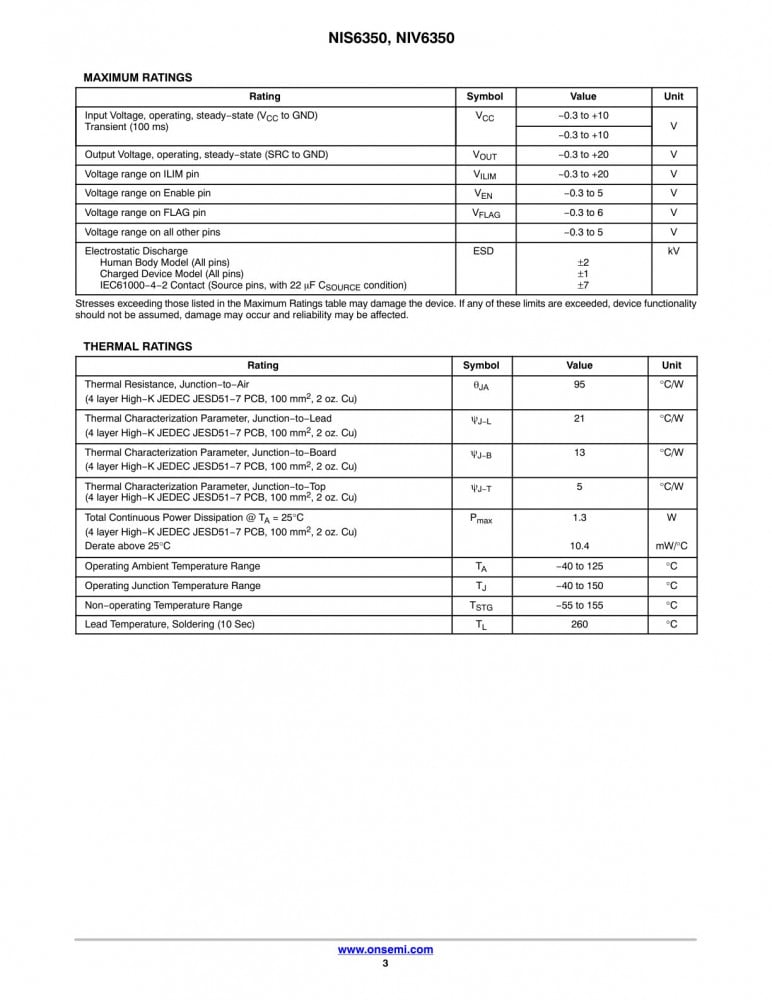 NIS6350MT1GEVB technical document page 3