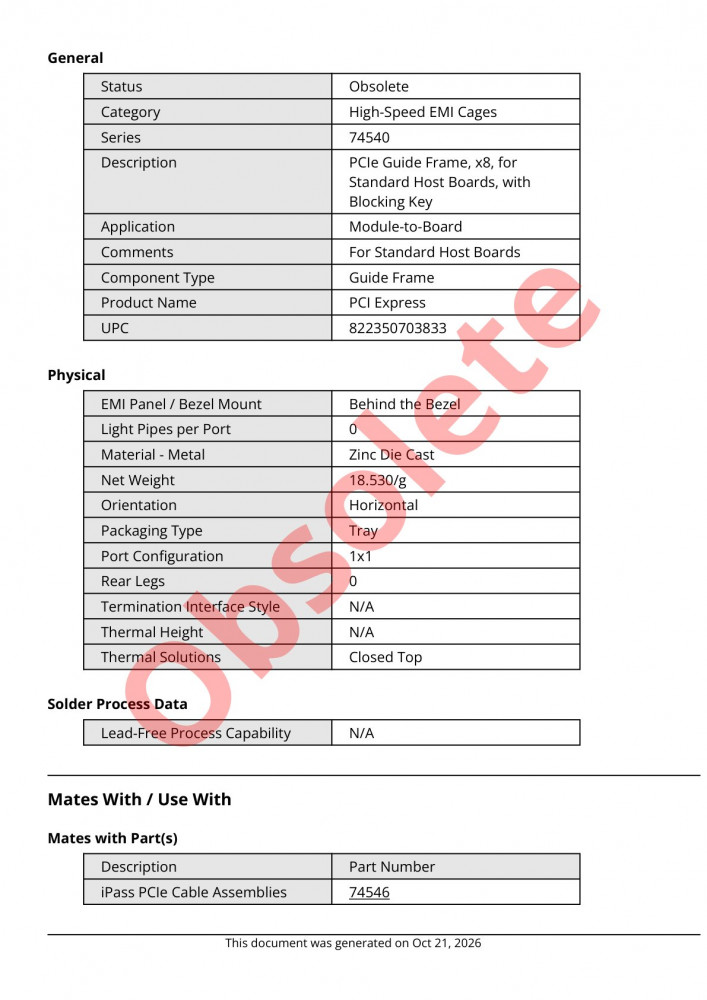 Technical document page 2 for Molex 745400201