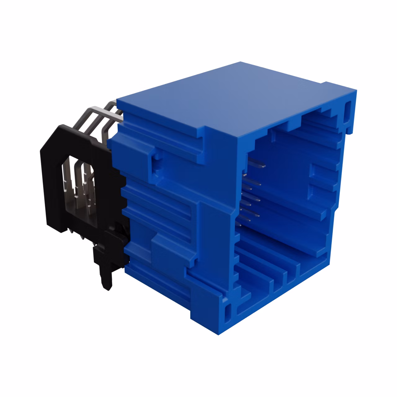stAK50h Right-Angle Hybrid Header, 27 Circuits, Key 3, Blue, Tray for sale