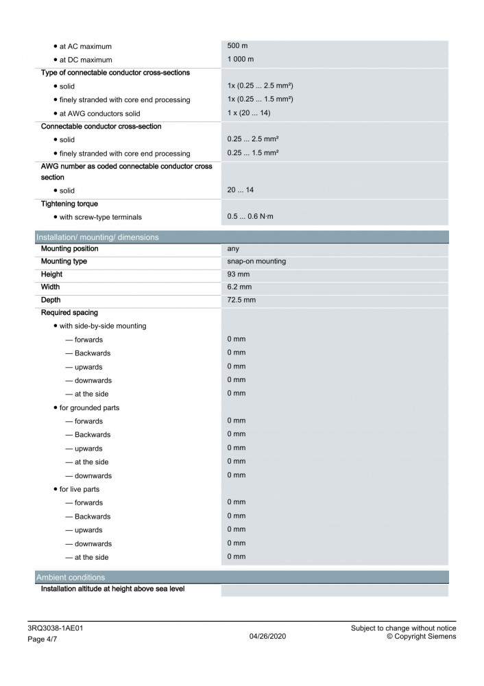 3RQ30381AE01 datasheet page 4