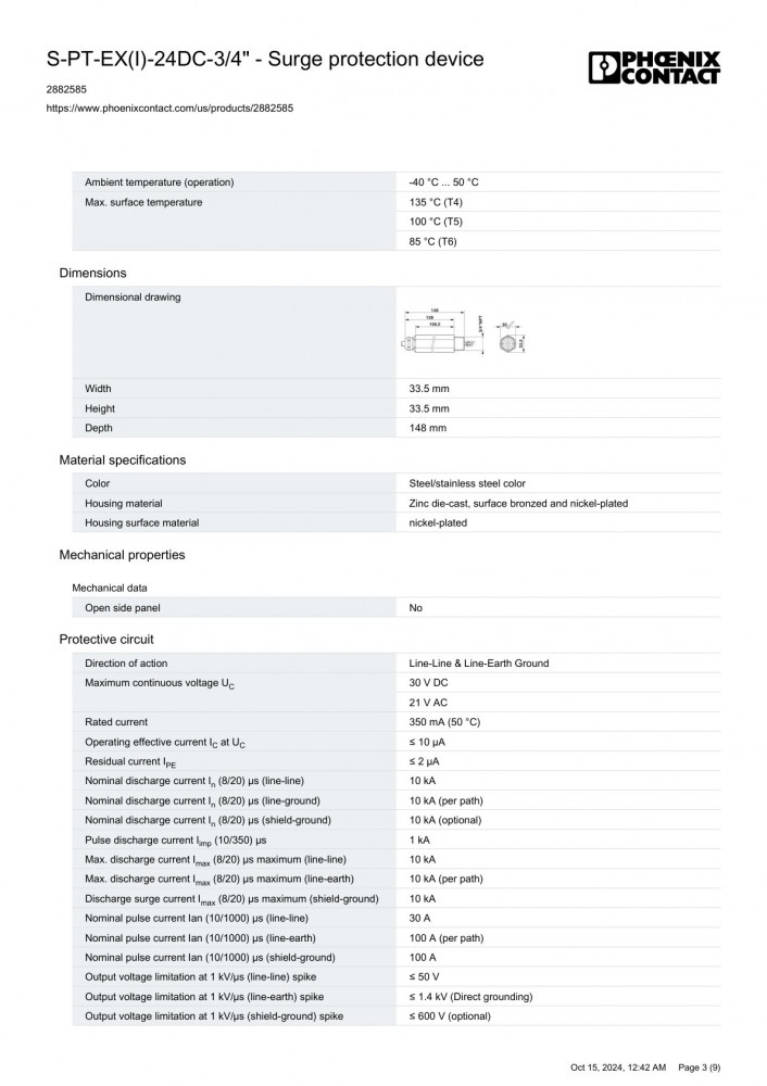 Phoenix Contact 2882585 technical document page 3