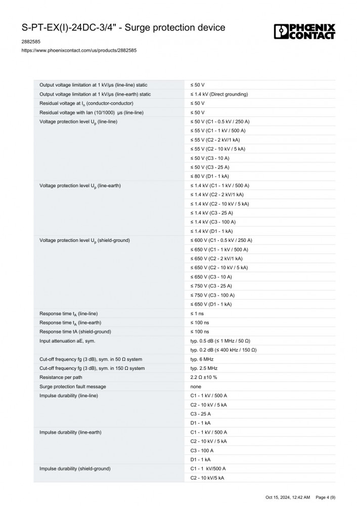 Phoenix Contact 2882585 technical document page 4