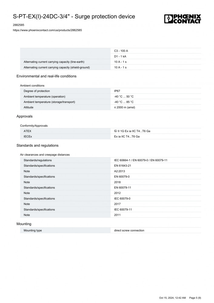 Phoenix Contact 2882585 technical document page 5