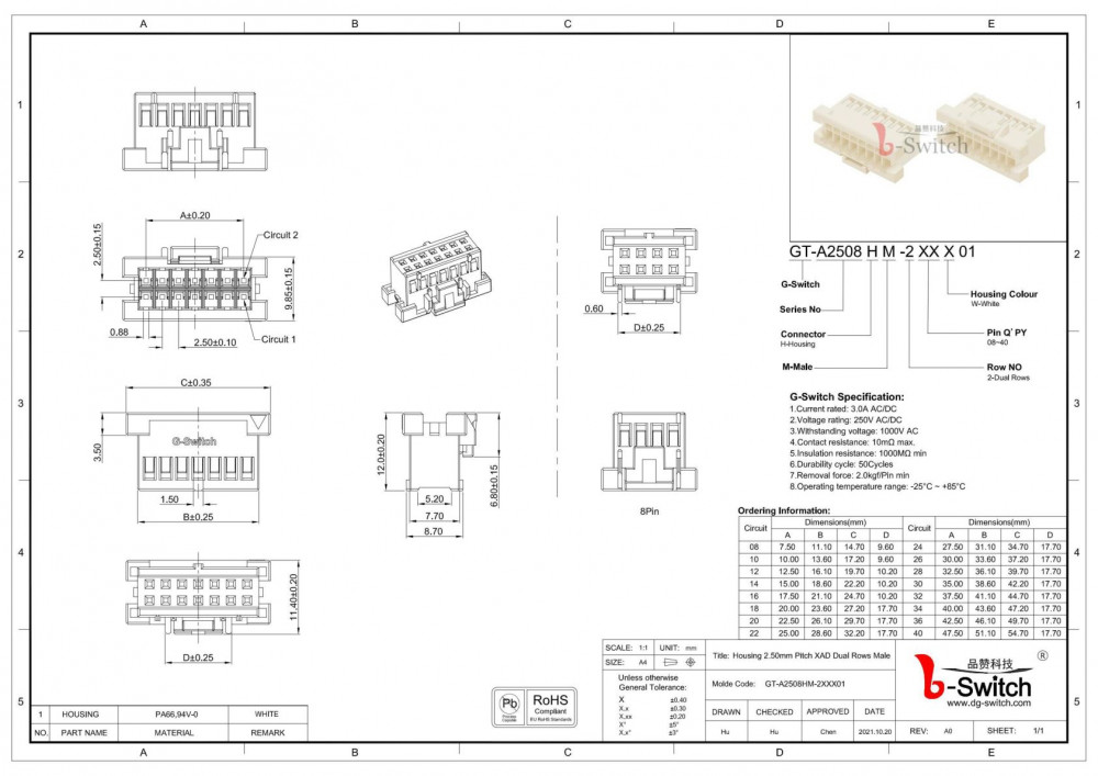 GT-A2508HM-214W01 technical document preview