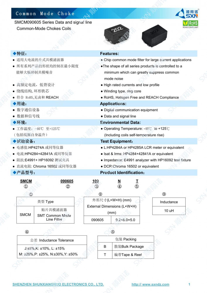 SMCM090605 datasheet page 1