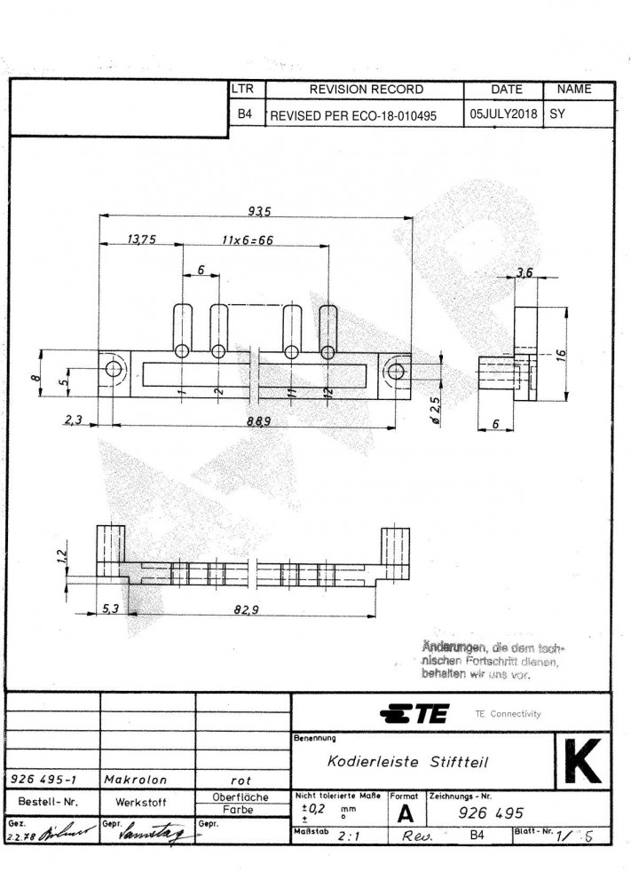 TE Connectivity 926495 drawing sheet 1
