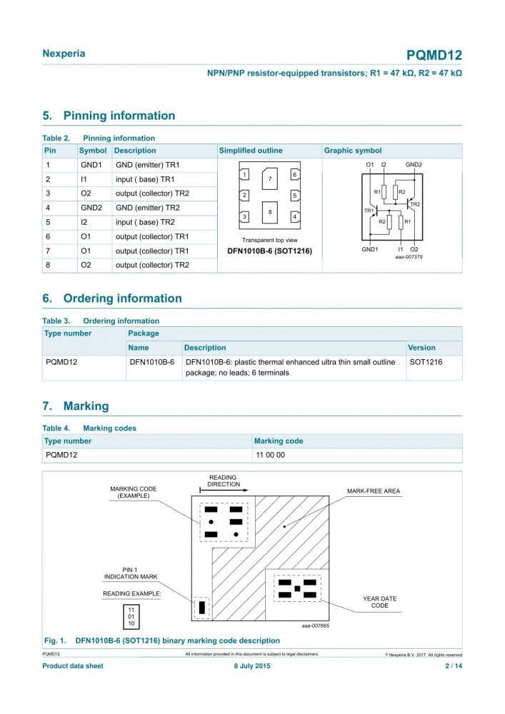 PQMD12Z datasheet page 2
