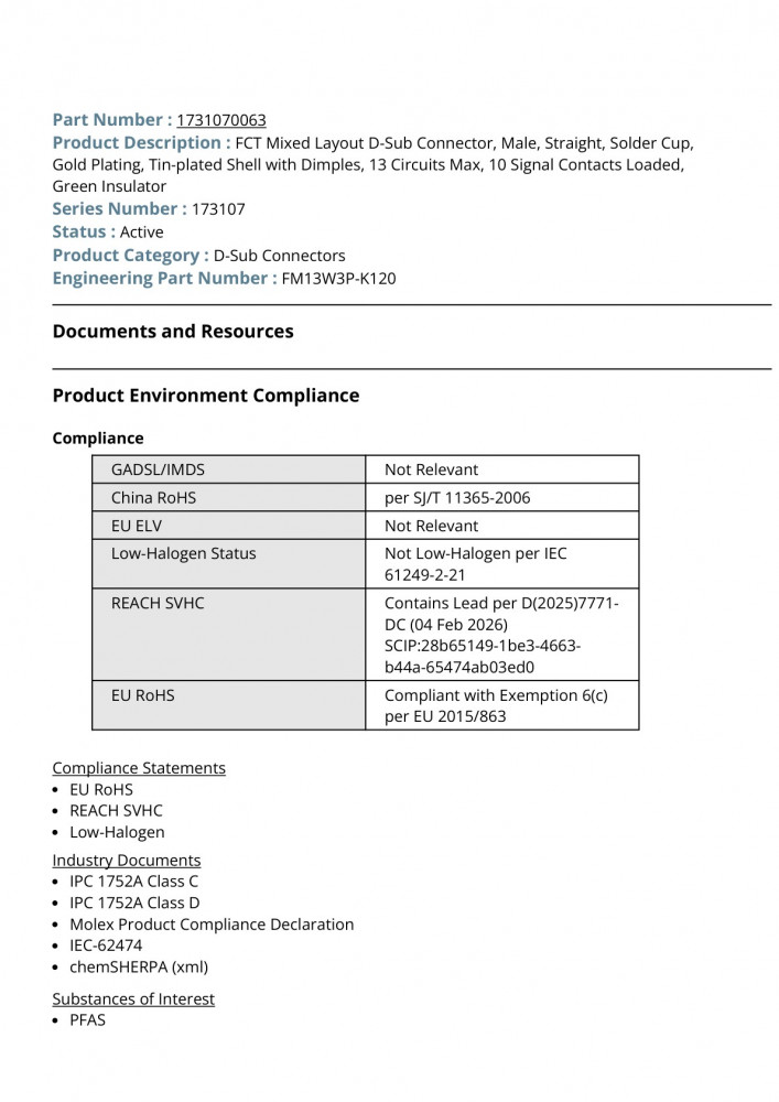 Product document page 1