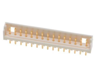 2.00mm Pitch, Micro-Latch PCB Header, Single Row, Vertical, Through Hole, Gold (Au) Plating, 8 Circuits, Tray