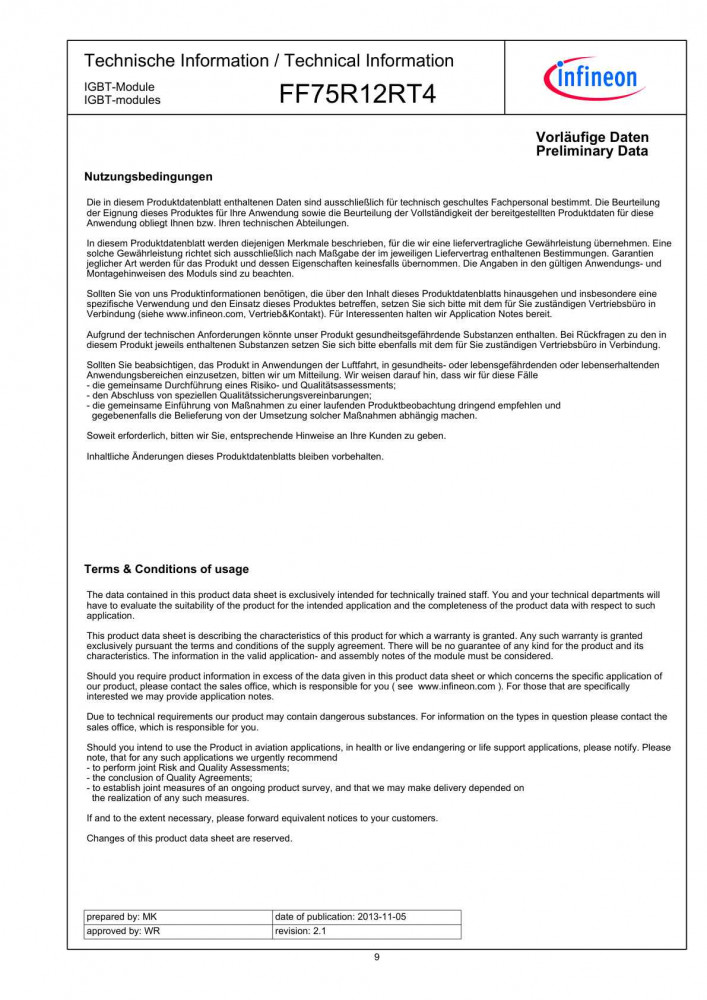 FF75R12RT4 technical document page 9