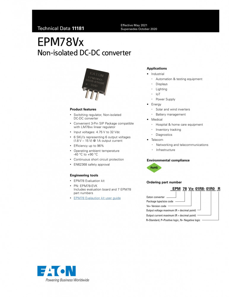 EPM78Vx datasheet page 1
