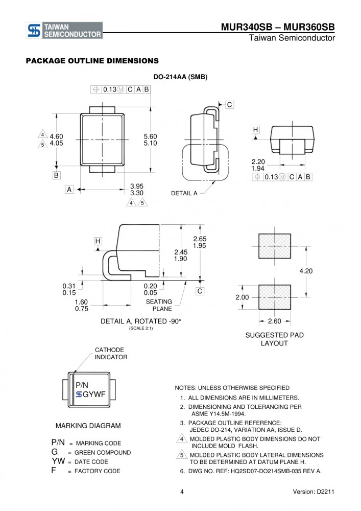 MUR340SB document page 4