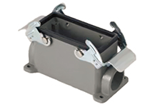 Heavy-Duty Standard (STD) Double Lever Surface Mount Housing, Die-cast Aluminum, with 2 Levers, with Gasket, Size 32B «77x62», Pg29x2 Thread, Grey for sale