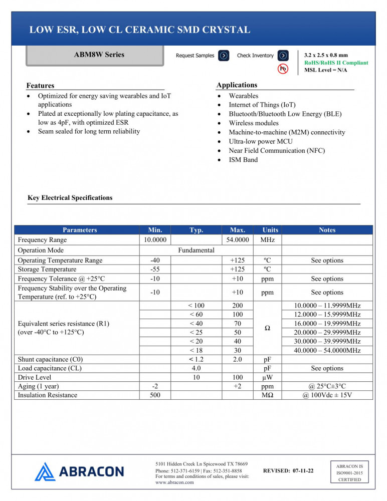 ABM8W datasheet page 1