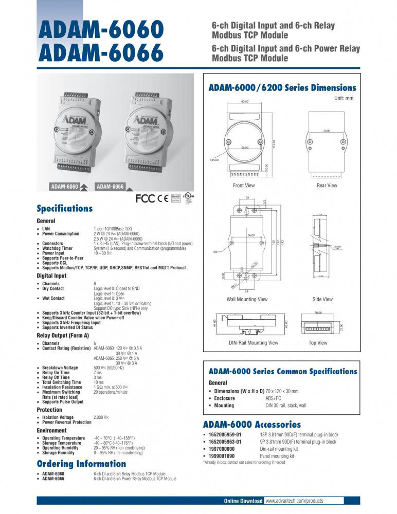 ADAM-6315 series document page 6